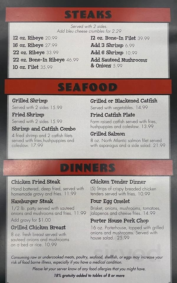 Hoots BBQ & Steaks menus in McGehee, Arkansas, United States