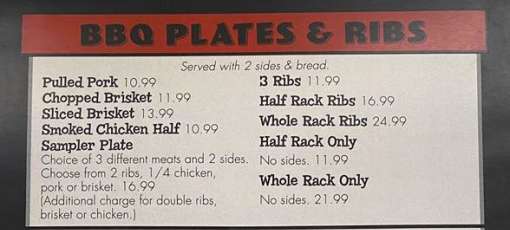 Menu for Hoots BBQ & Steaks in McGehee, AK | Sirved
