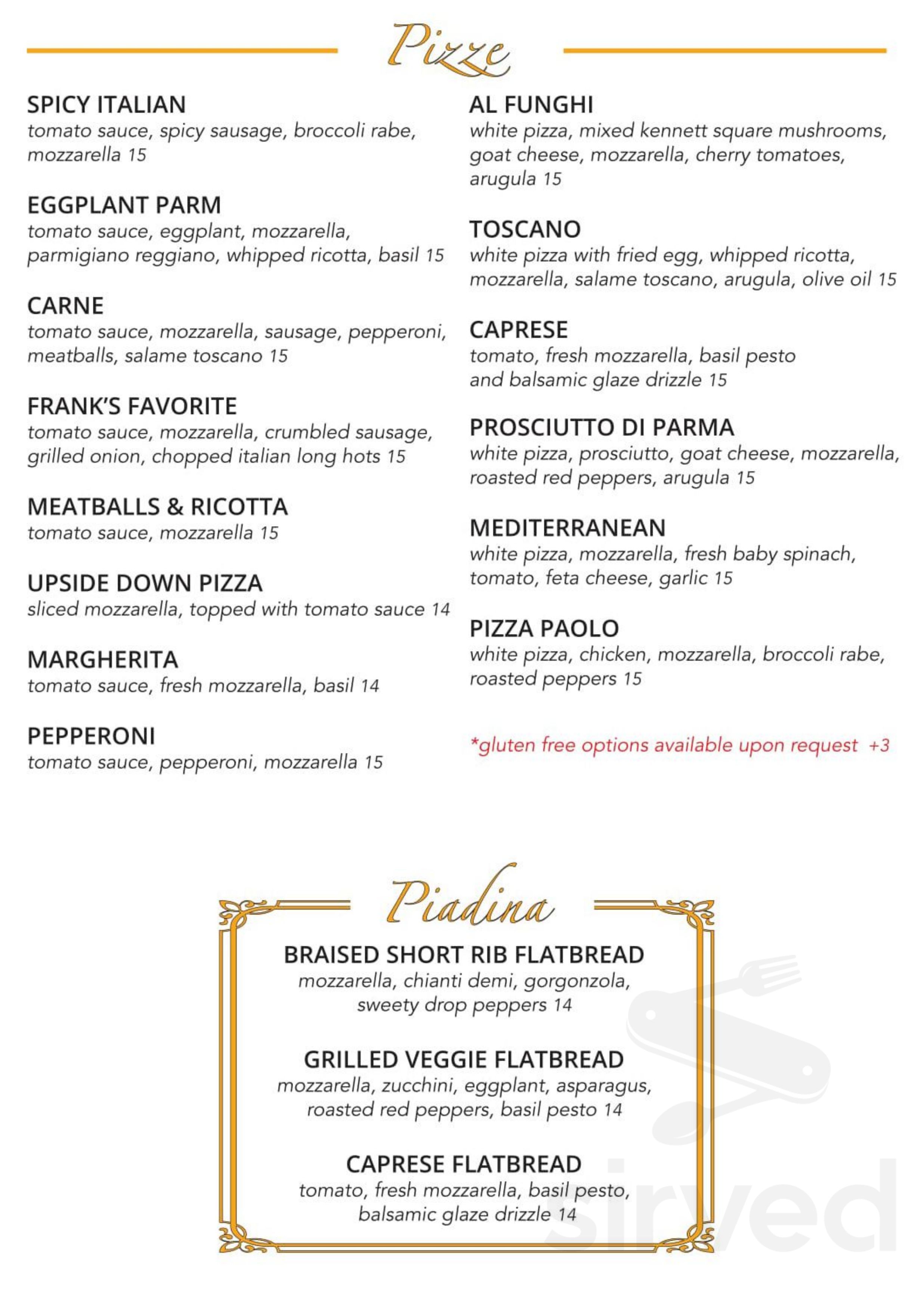 Limoncello West Chester menus in West Chester, Pennsylvania, United States