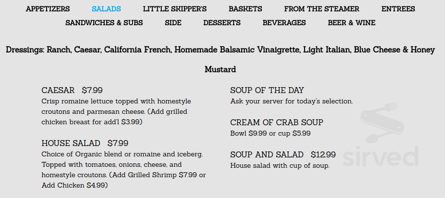 The Foxy Fish menus in Mechanicsville, Maryland, United States