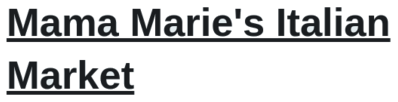 Menu for Mama Marie's Italian Market in Pitman, NJ | Sirved