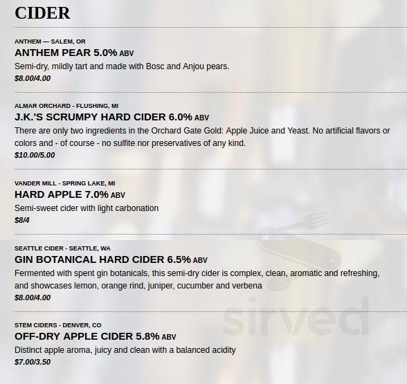 Old Town Pour House (Oak Brook Center - Oak Brook) menus in Oak Brook ...