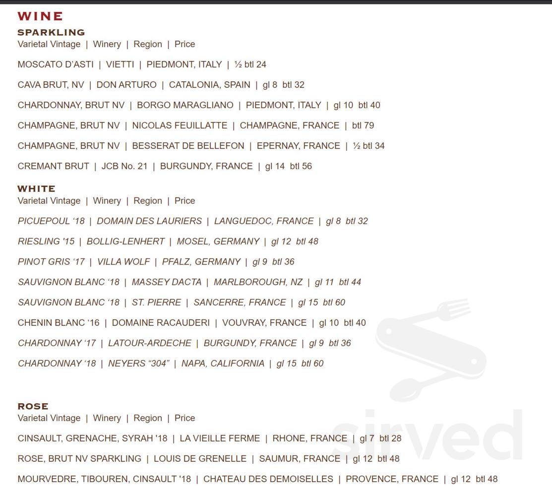 Normandy Kitchen menu in Minneapolis, Minnesota, USA