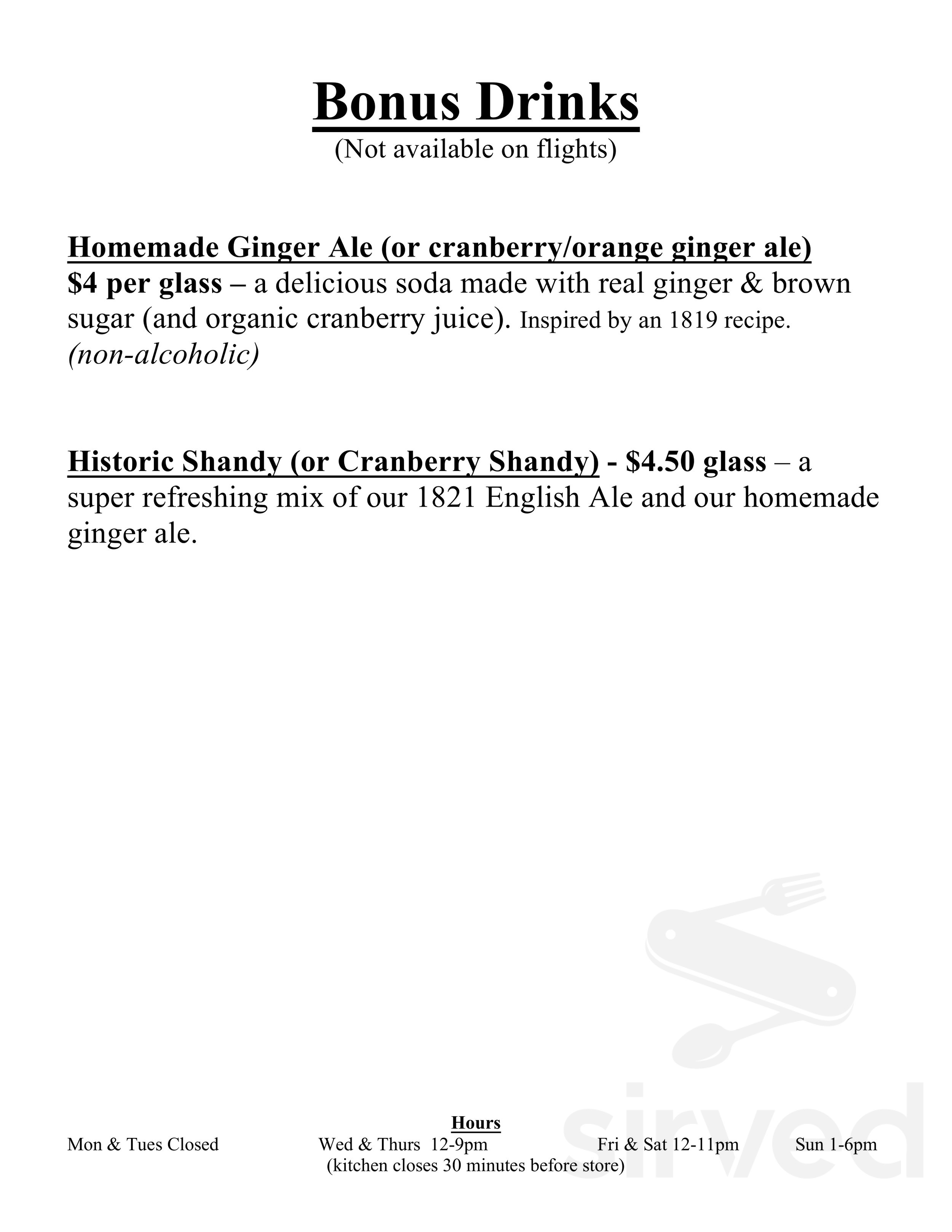 Copp Brewery, Winery & Prohibition Grill menu in Crystal River, Florida ...