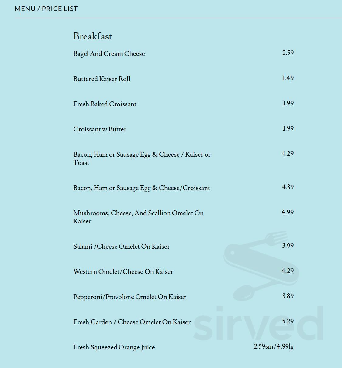 Seaside Deli & Market menu in Boynton Beach, Florida, USA