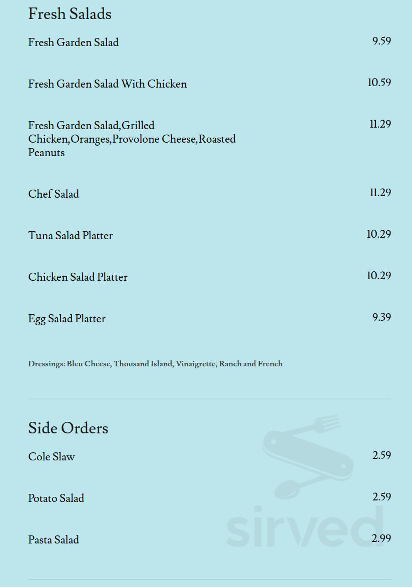 Seaside Deli & Market menu in Boynton Beach, Florida, USA