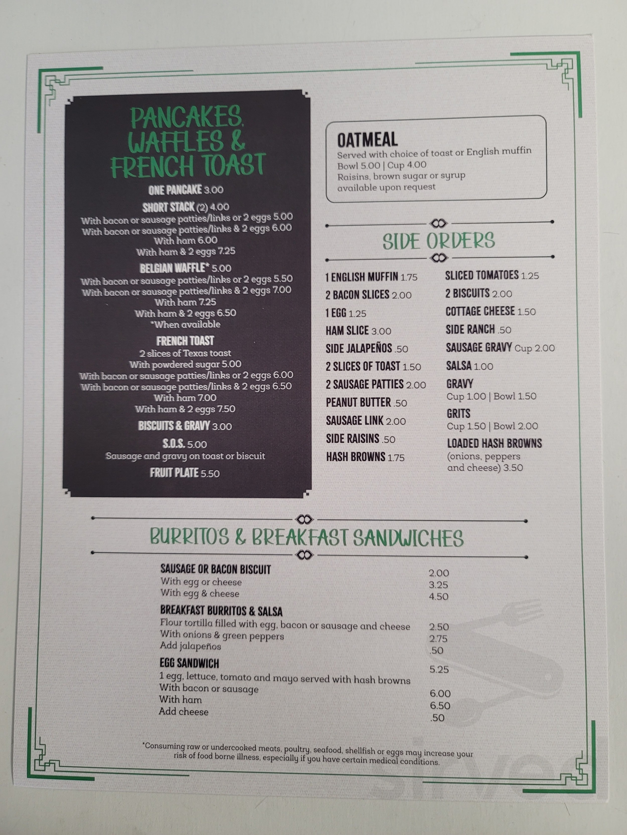 Menu - Mabank TX's Mabank Cafe | Sirved
