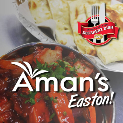 Menu for Aman's Artisan Indian Cuisine in Easton, PA | Sirved