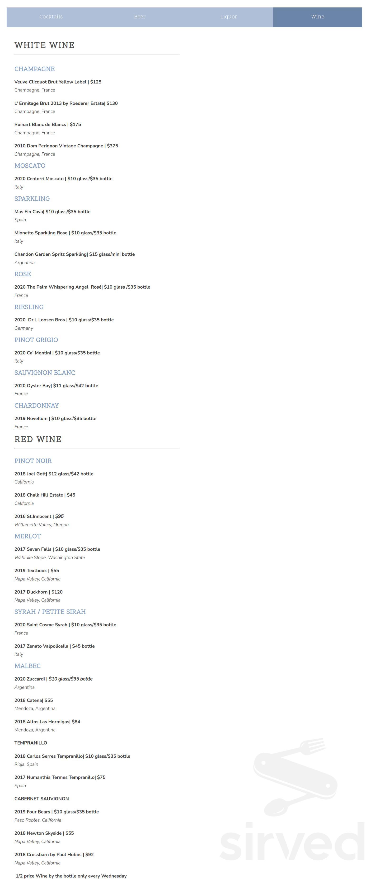 Hootch and Banter menu in Frederick, Maryland, USA