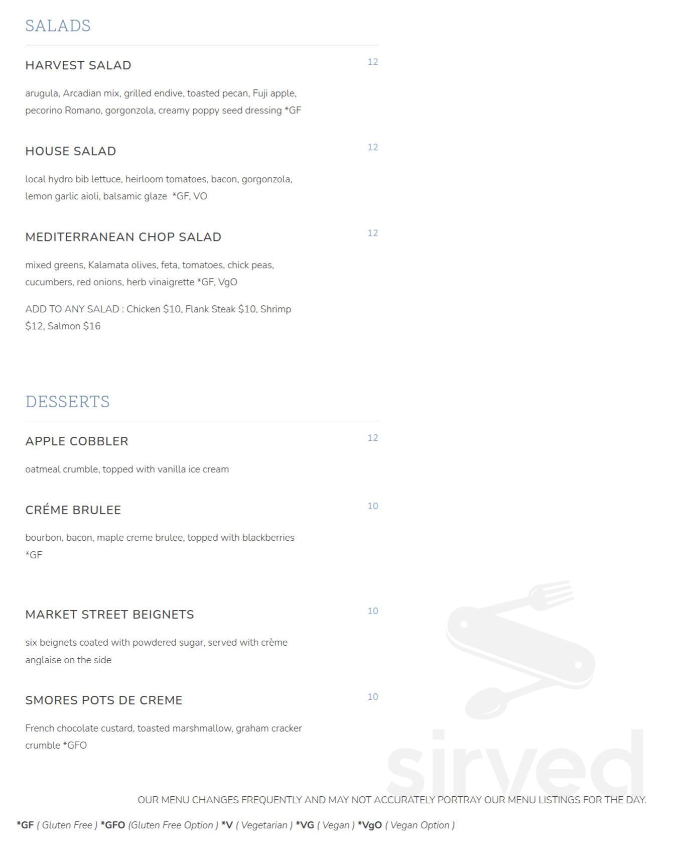 Hootch and Banter menu in Frederick, Maryland, USA