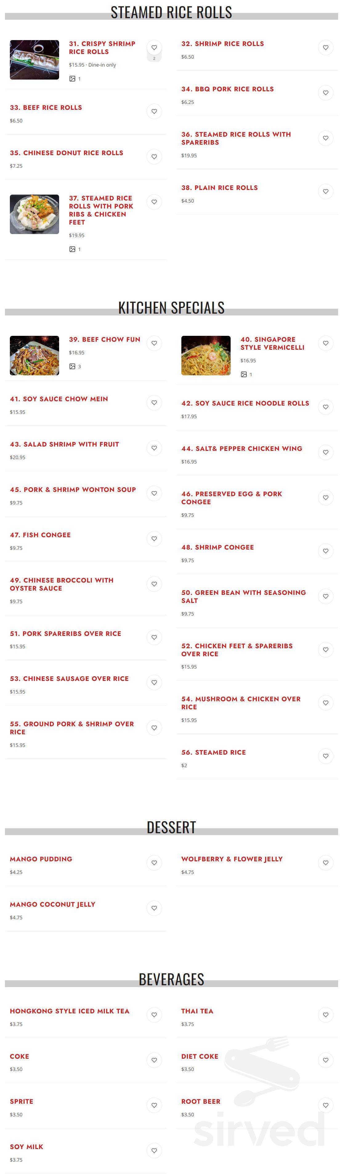 Triumph Valley menu in Renton, Washington, USA