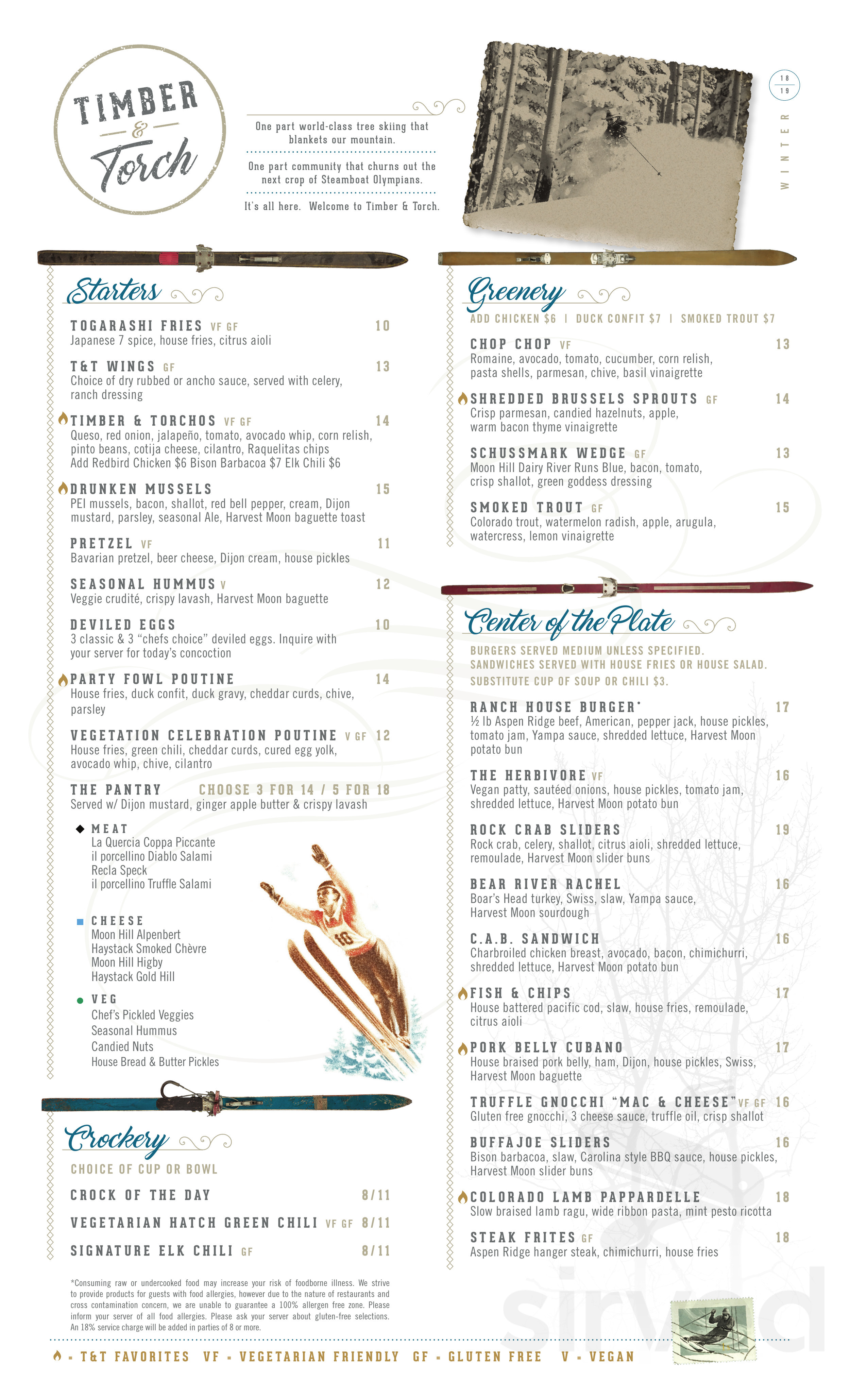 Timber & Torch menus in Steamboat Springs, Colorado, United States