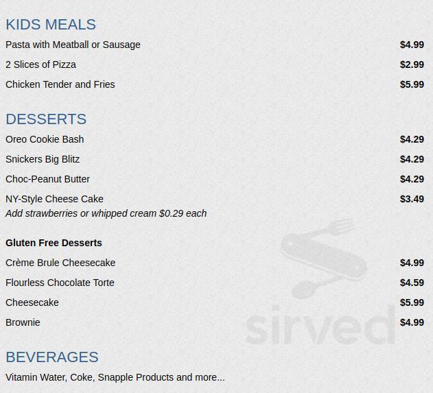 Menu - Norwich CT's Engine no 6 Pizza | Sirved