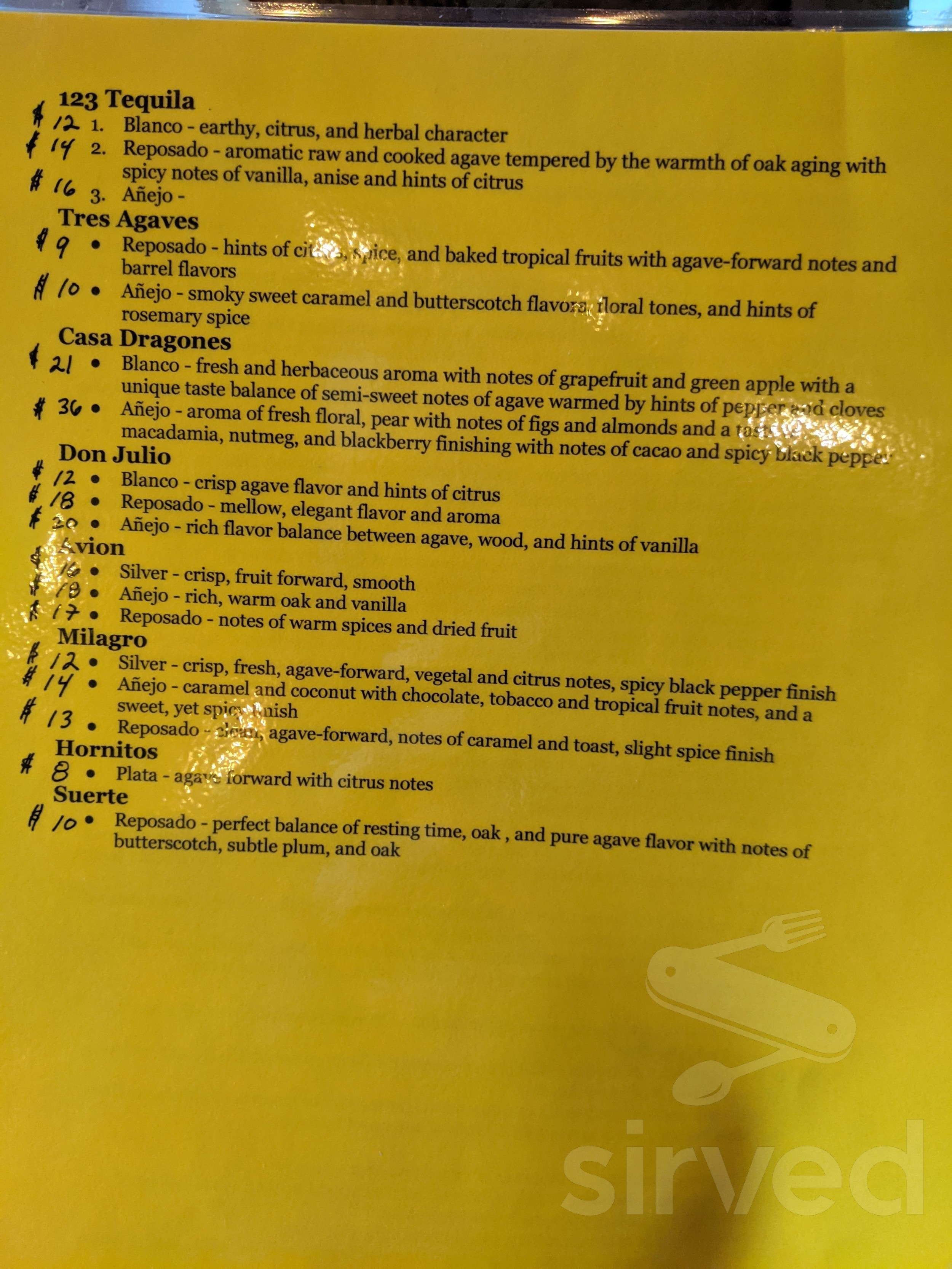 Menu - Chatham MA's Dogfish Taco Cantina | Sirved