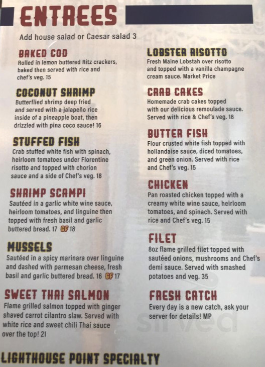 Menu for Lighthouse Point Bar and Grille in The Villages, FL | Sirved