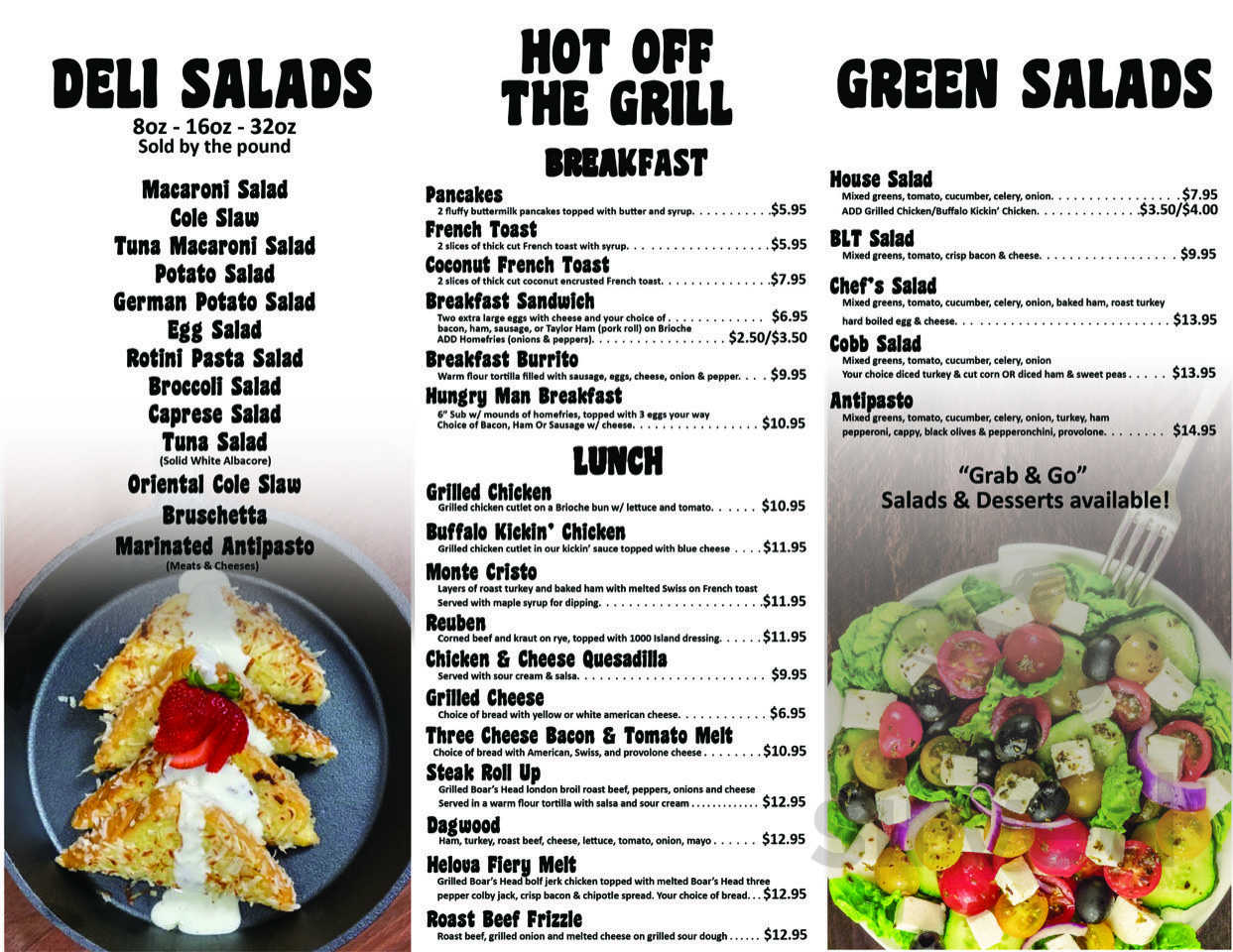 Ray's Helova Deli menu in Lake George, New York, USA