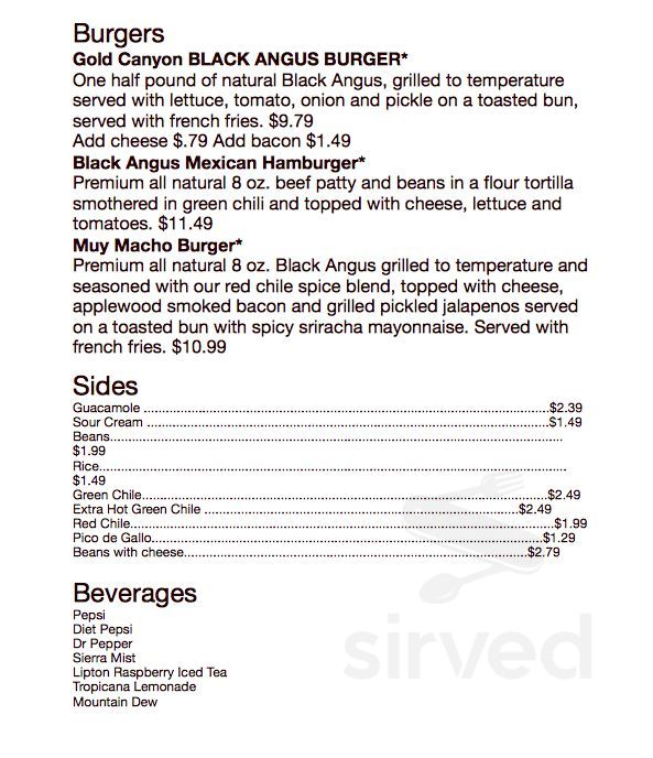 Palomino Mexican Restaurant menu in Loveland, Colorado, USA