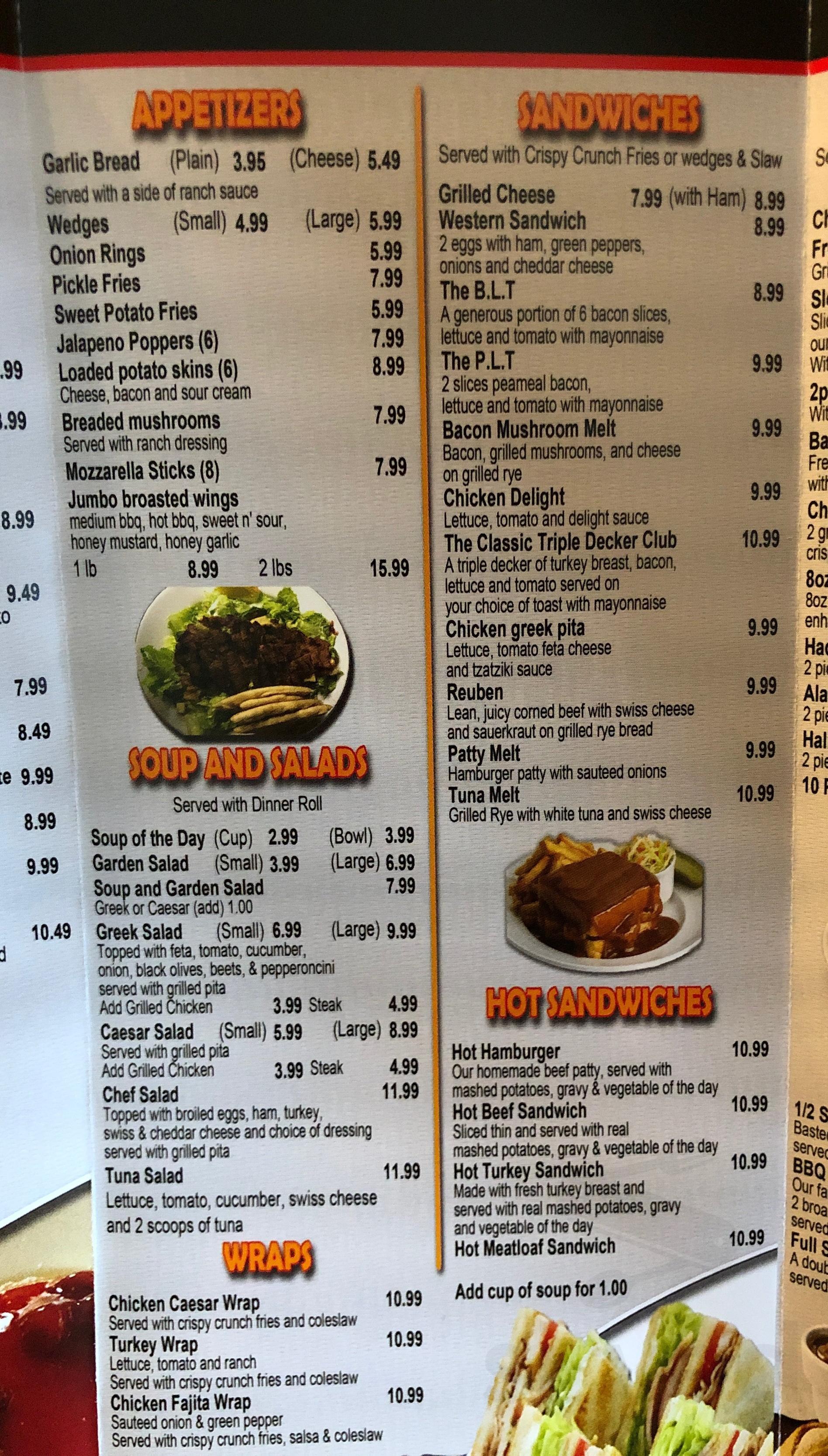 Matter of Taste menus in Windsor, Ontario, Canada