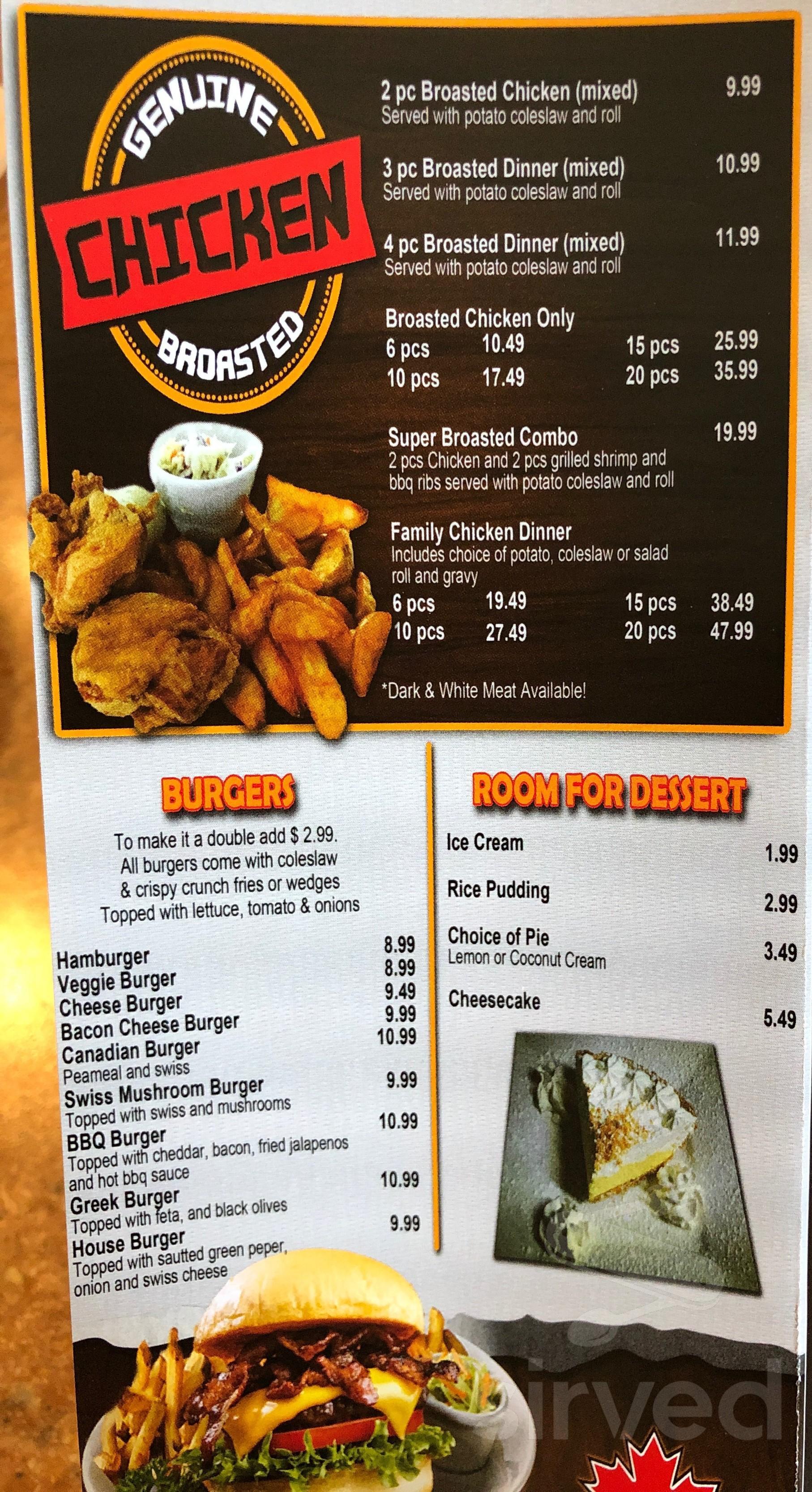 Matter of Taste menus in Windsor, Ontario, Canada