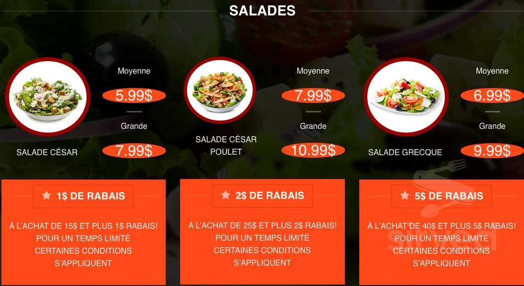 Botan Pizza menu in Saint-Eustache, Quebec, Canada