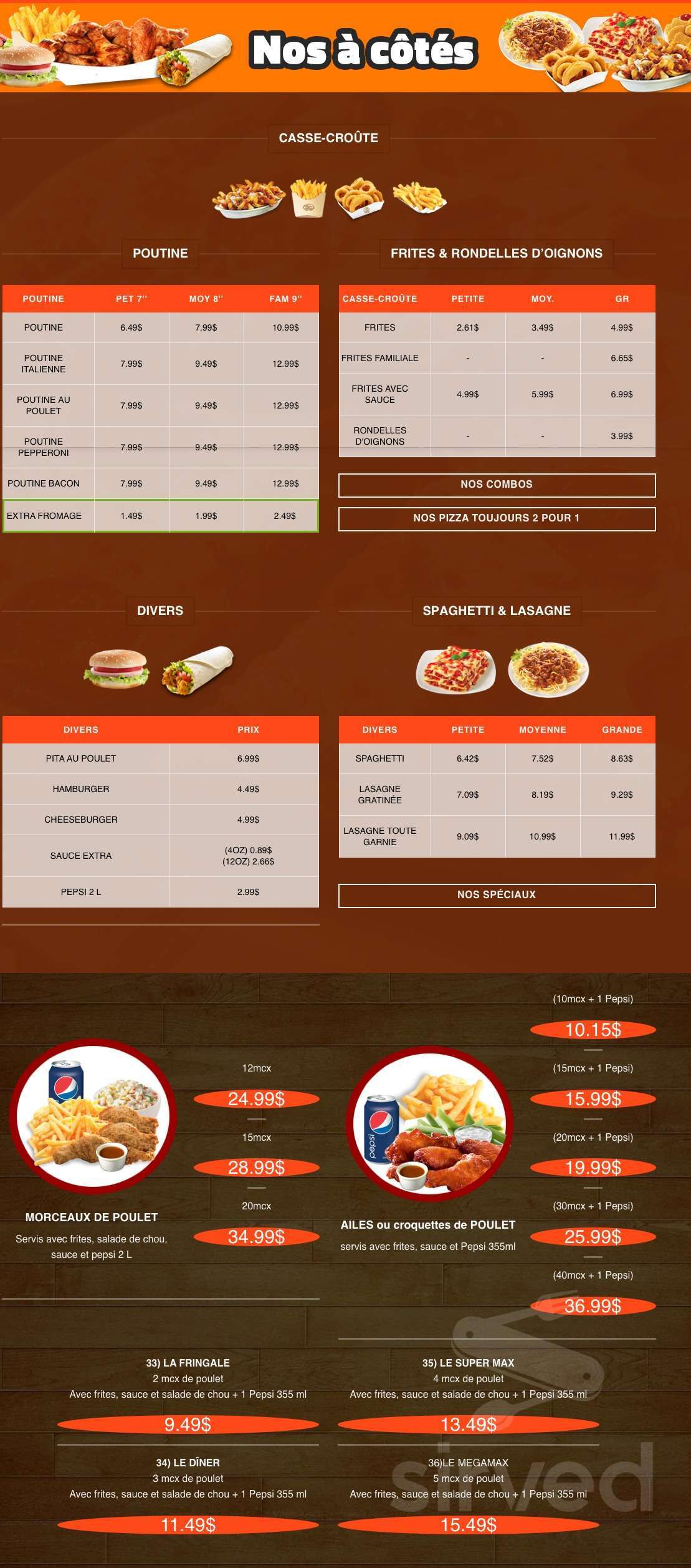 Botan Pizza menu in Saint-Eustache, Quebec, Canada