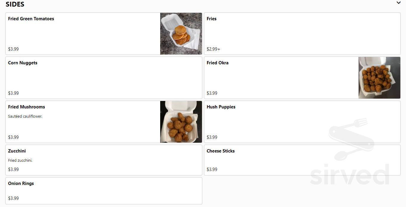 Sharks Fish & Chicken menu in Warner Robins, Georgia, USA