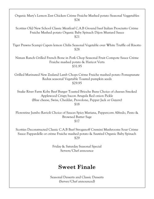 Shutters Brasserie menu in Brentwood, California, USA