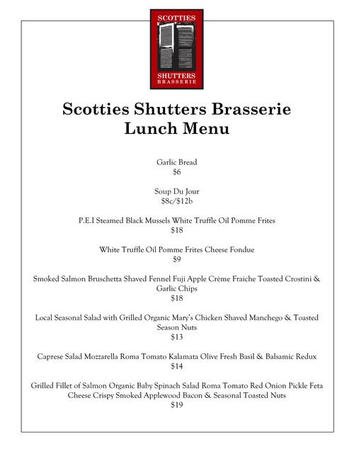 Shutters Brasserie menu in Brentwood, California, USA