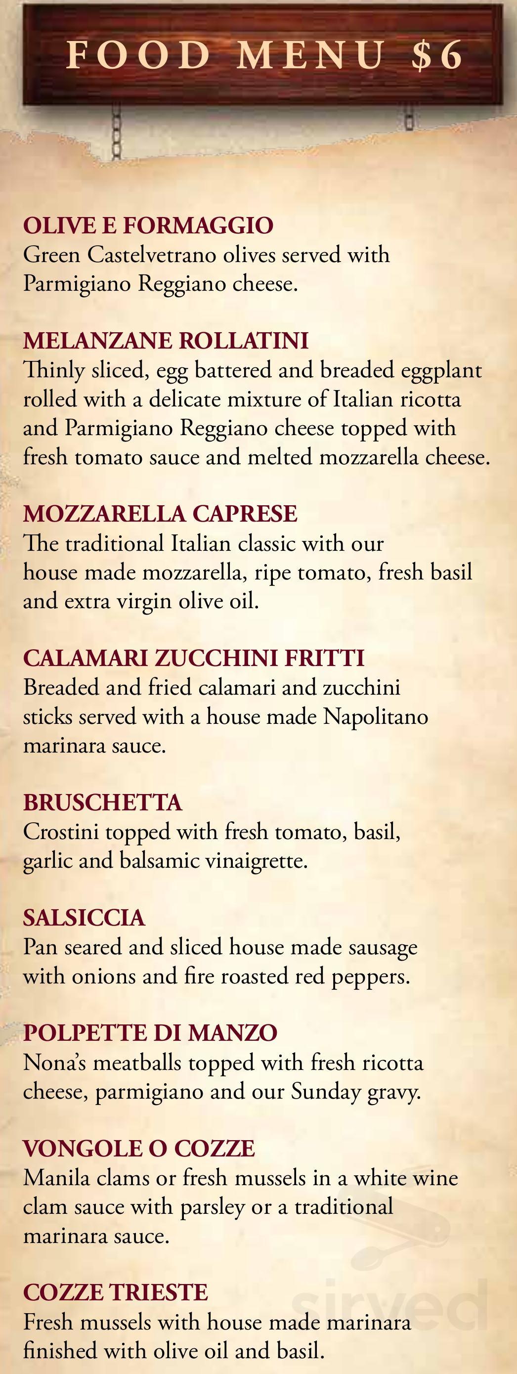 DeRomo's Restaurant menu in Bonita Springs, Florida, USA