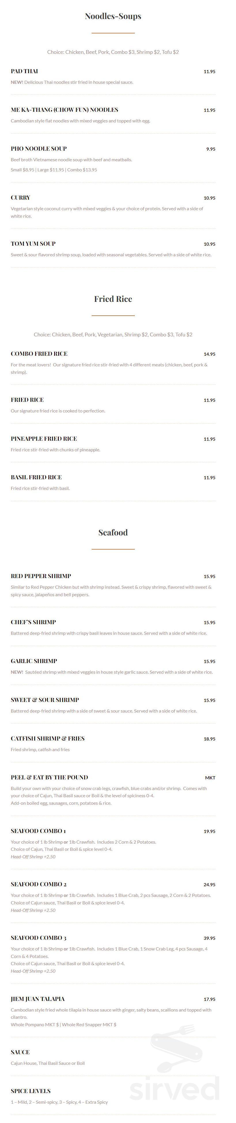 RED PEPPER Lawton menu in Lawton, Oklahoma, USA