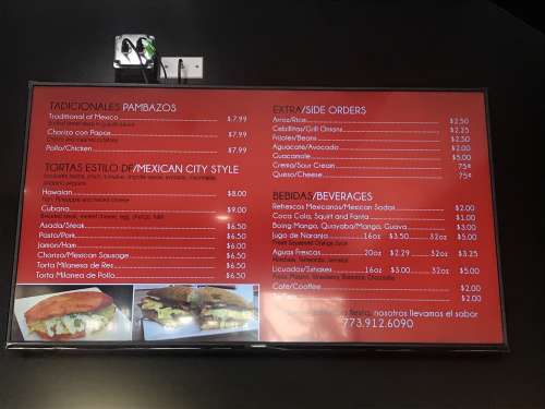 Tacos & Salsas menu in Chicago, Illinois, USA