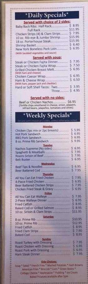 Riverside Family Restaurant menu in Ottumwa, Iowa, USA
