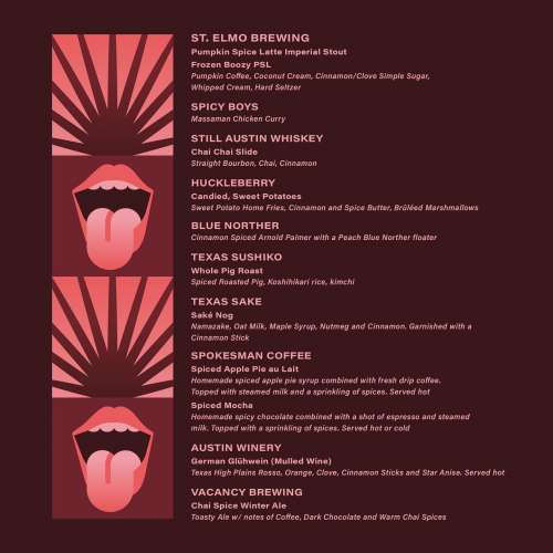 Huckleberry menu in Austin, Texas, USA