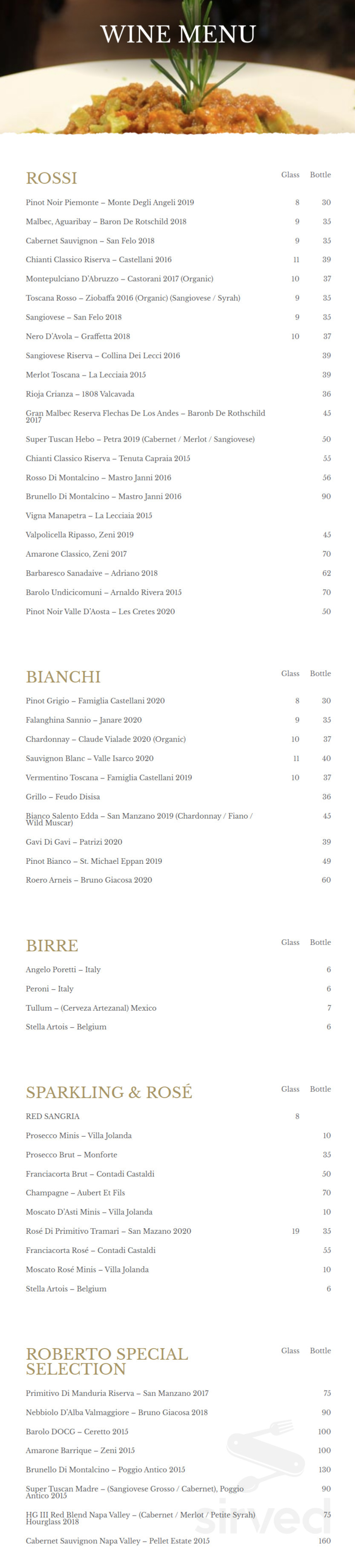 Ristorante Fratelli Milano menu in Miami, Florida, USA