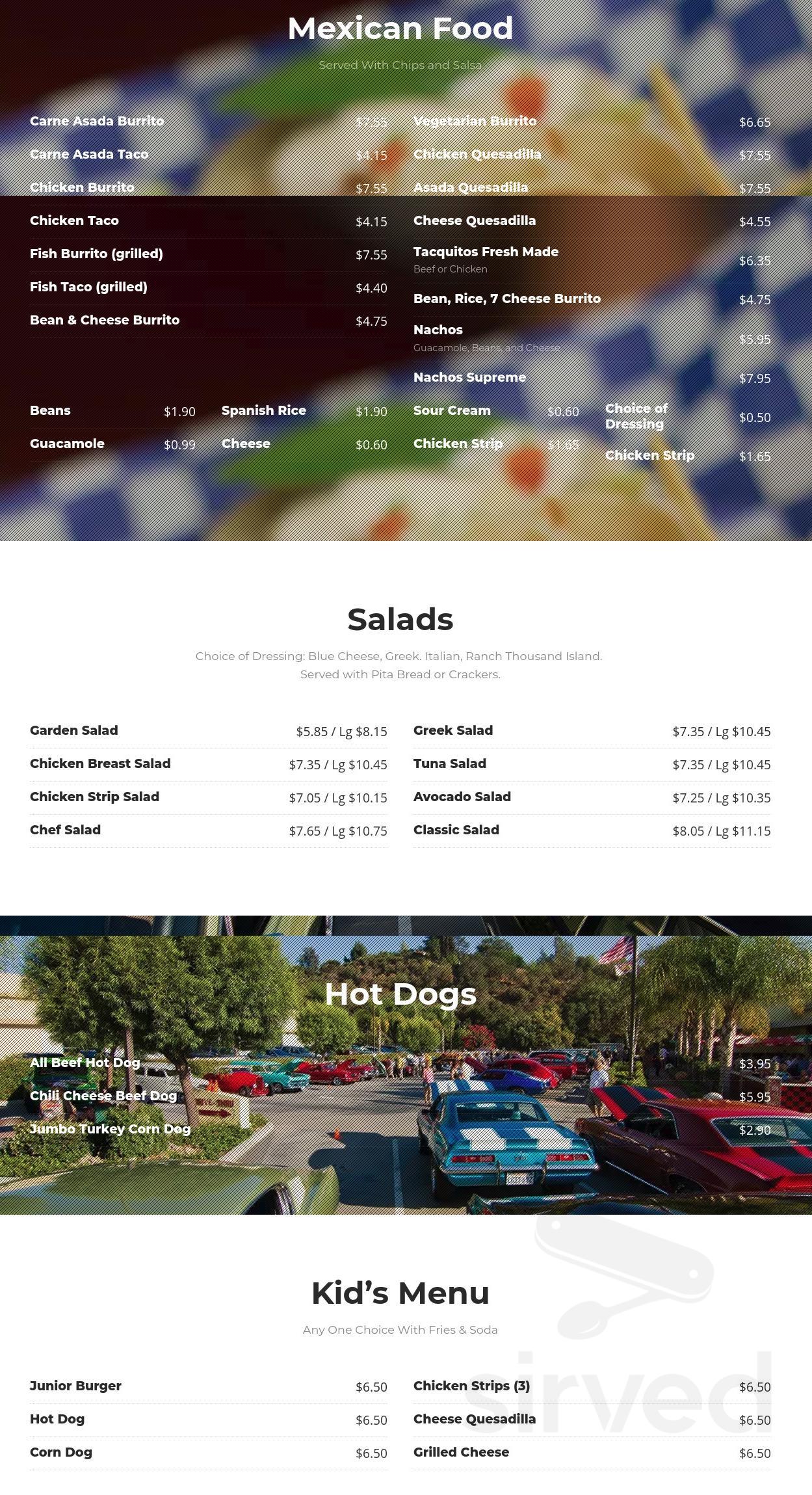 Legends Classic Diner menus in Glendora, California, United States