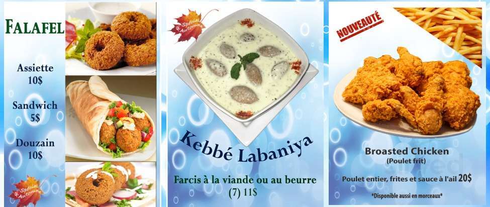 Menu - Laval QC's Chef Kebab | Sirved