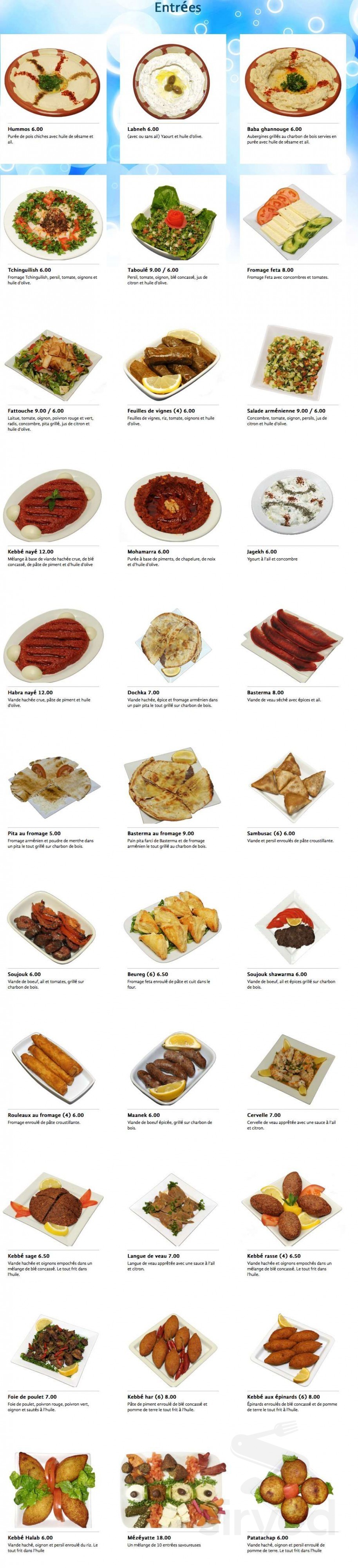 Menu - Laval QC's Chef Kebab | Sirved