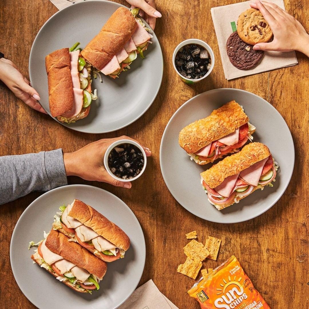 Subway menu in Duncan, British Columbia, Canada