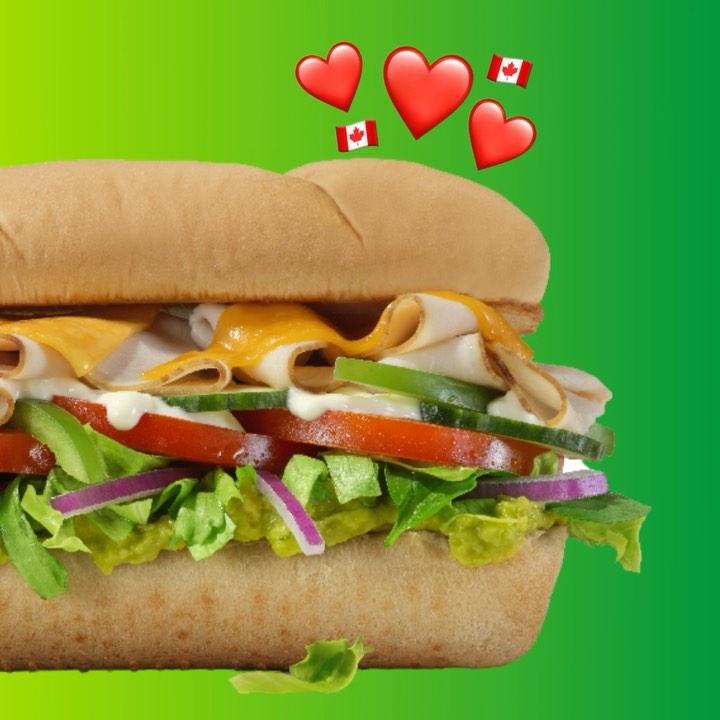 Subway menu in Kelowna, British Columbia, Canada