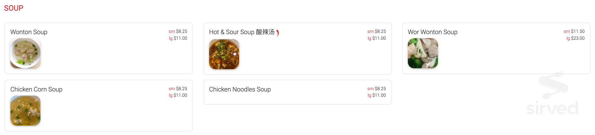 Rice To Go Chinese Restaurant menu in Edmonton, Alberta, Canada