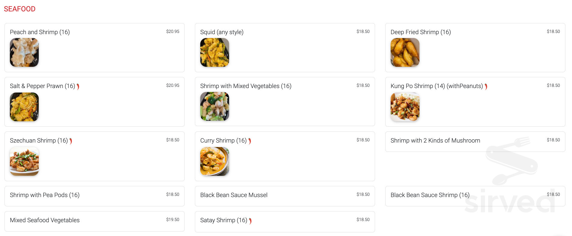 Rice To Go Chinese Restaurant menu in Edmonton, Alberta, Canada