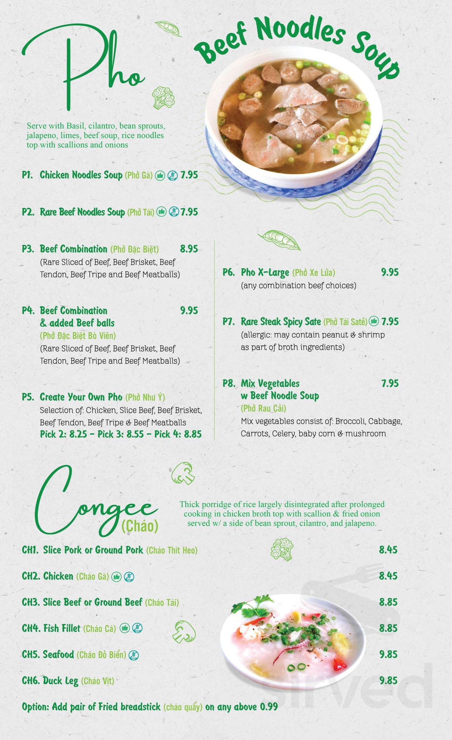 Menu - Pinellas Park FL's Pho Quyen Vietnamese Restaurant | Sirved