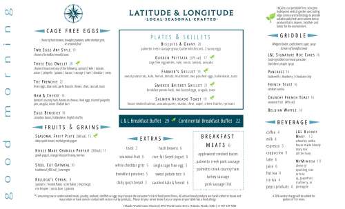 Latitude & Longitude menu in Orlando, Florida, USA