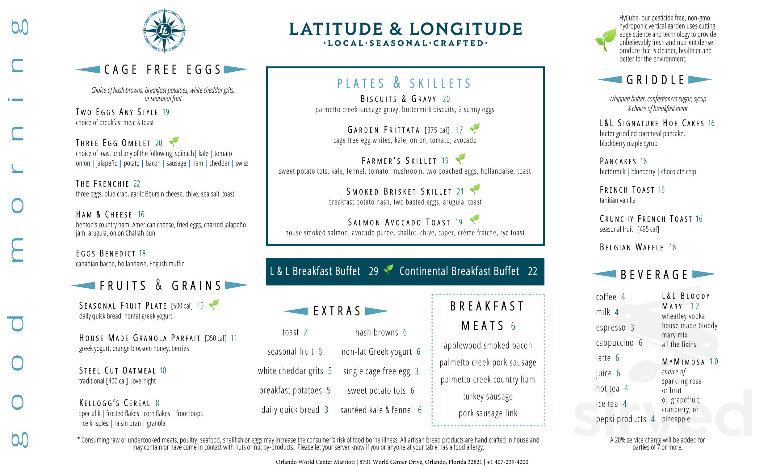 Latitude & Longitude menus in Orlando, Florida, United States