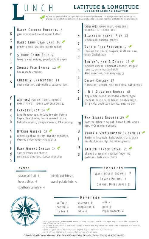 Latitude & Longitude menu in Orlando, Florida, USA
