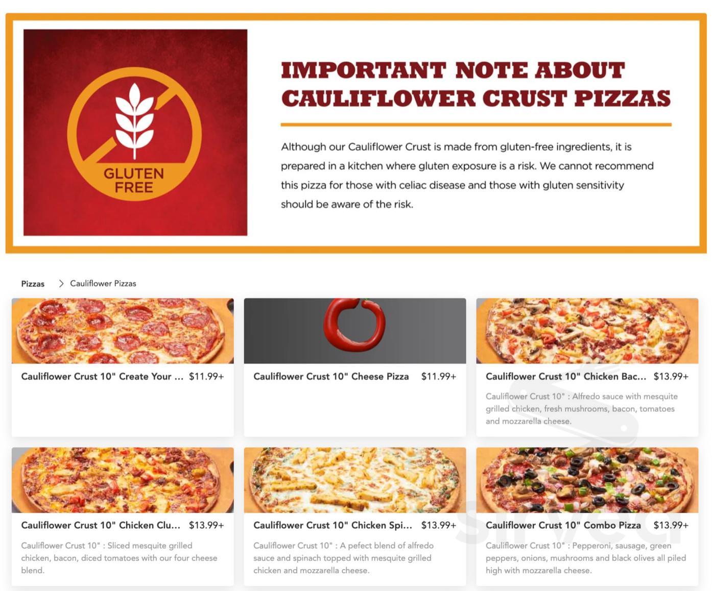 Mazzio's Pizza menus in Catoosa, Oklahoma, United States