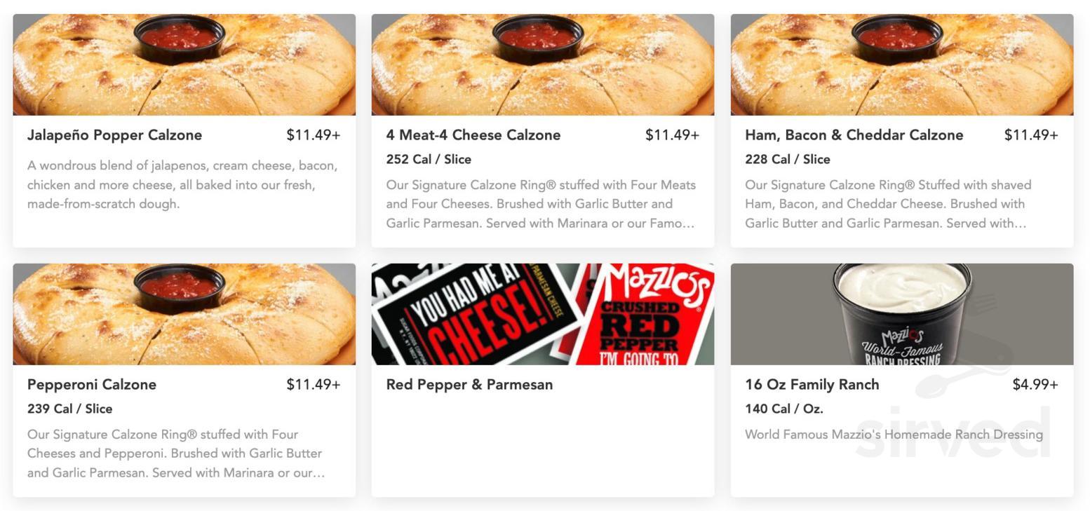 Mazzio's Italian Eatery menus in Choctaw, Oklahoma, United States