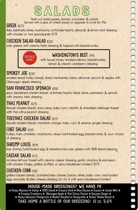 Breadline Cafe menu in Omak, Washington, USA