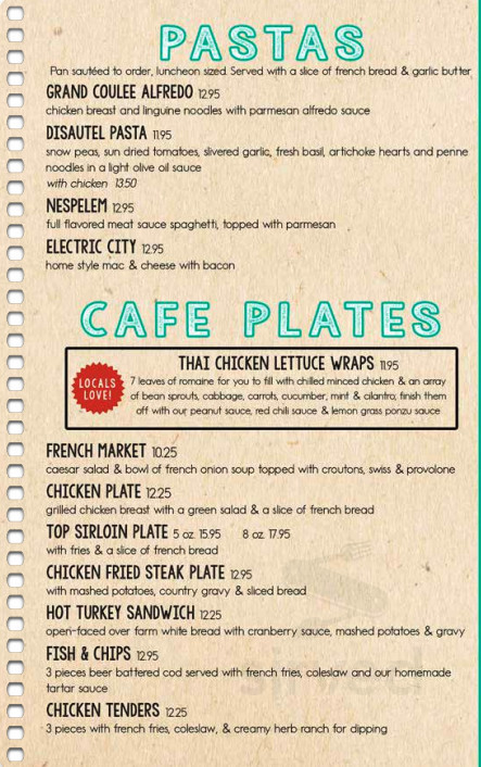 Menu - Omak WA's Breadline Cafe | Sirved