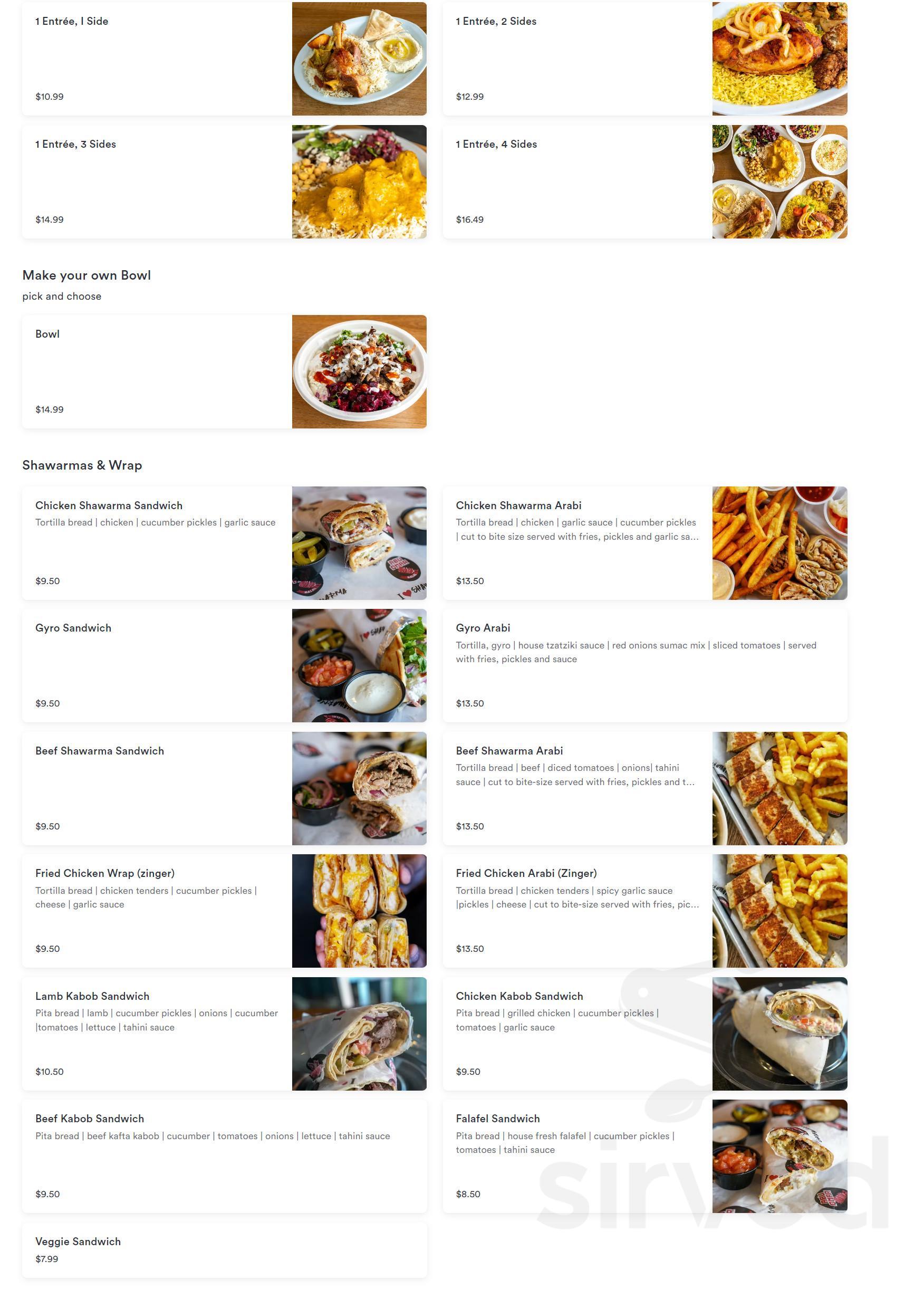 Menu for Arabella Mediterranean Kitchen + Grill in Pearland, Texas ...